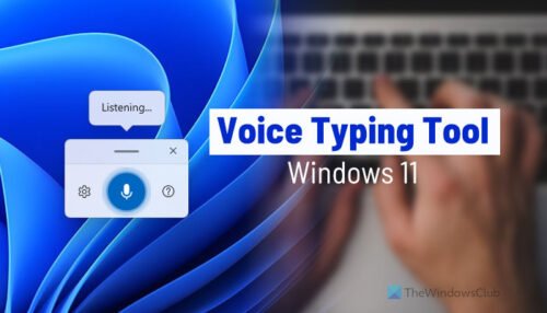 How to use Voice Typing Tool in Windows 11