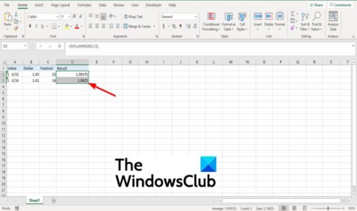 How to use DOLLARDE function in Excel