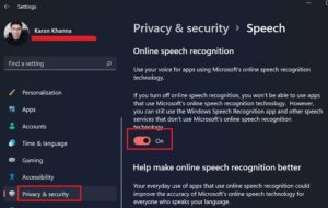 How to disable Speech Recognition in Windows 11/10