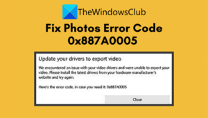 Photos app error code 0x887A0005 in Windows 11
