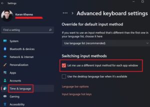 Windows Keyboard Language changes on its own in Windows 11