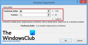 How to use DOLLARDE function in Excel
