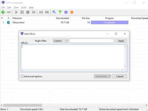 HTTP Downloader lets you download dozens of files simultaneously
