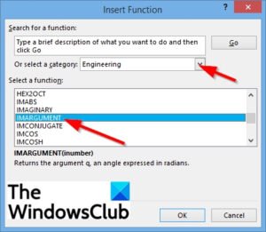 How to use IMARGUMENT function in Excel