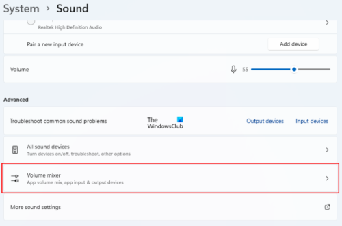 Set up different Speaker, Microphone for different Apps in Windows 11