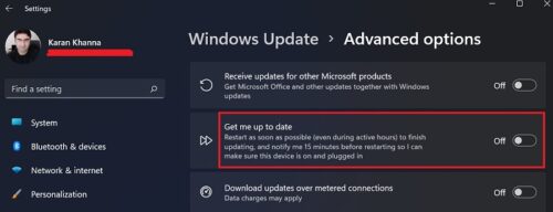 Set Windows to restart immediately to install an important Updates