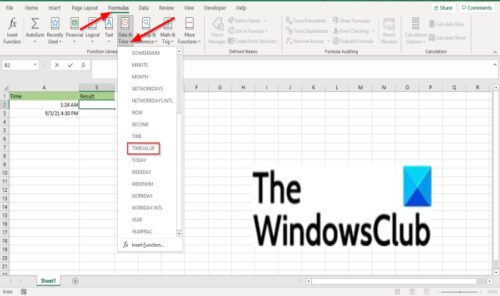 How To Use Timevalue Function In Excel 8891