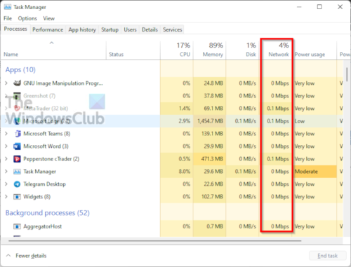How to check Background apps using Internet in Windows 11