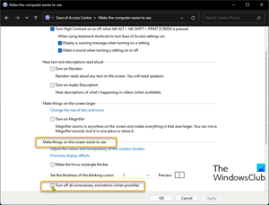 How to Turn On or Off Animation Effects in Windows 11