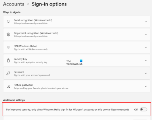 Windows Hello PIN Remove button greyed out