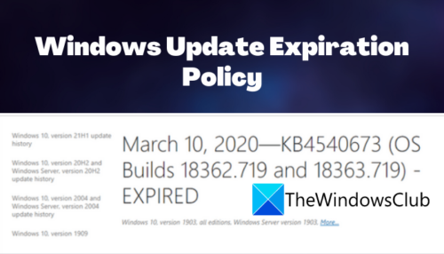 Windows Update Expired - What does it mean?