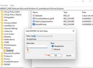 How to prevent addition of Printers in Windows 11