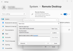 How to use Remote Desktop to connect to another computer over the internet