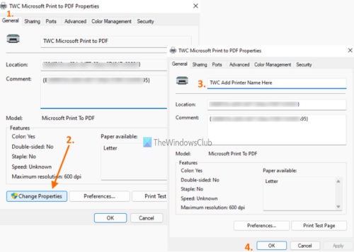 How to rename a Printer in Windows 11/10