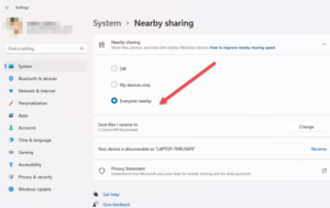 How to enable and use Nearby Sharing on Windows 11/10