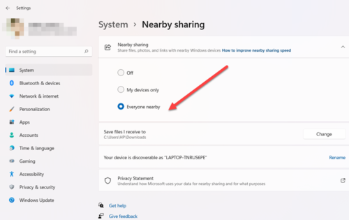 How to enable and use Nearby Sharing on Windows 11/10