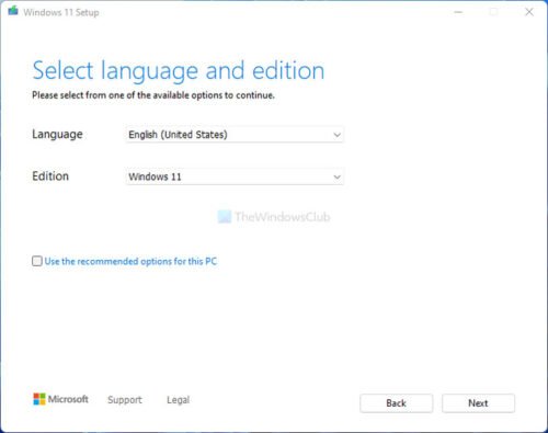 How to create Windows 11 bootable installation media with MCT