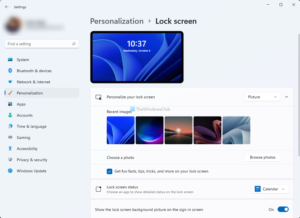 How to customize the Windows 11 Lock Screen or Sign in screen