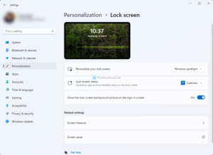 How to customize the Windows 11 Lock Screen or Sign in screen