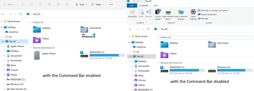 How To Enable Or Disable The File Explorer Command Bar In Windows 11 ... How To Enable Or Disable The File Explorer Command Bar In Windows 11 ...