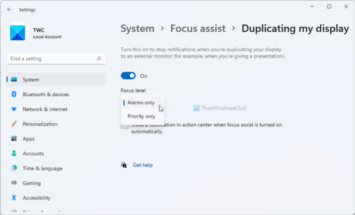 How to use Focus assist Automatic rules in Windows 11