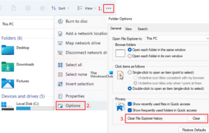 How to clear Recent Files and Folders in Windows 11/10