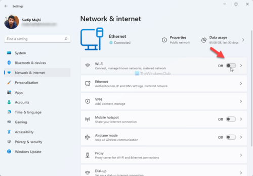 Internet not working after an Update on Windows 11