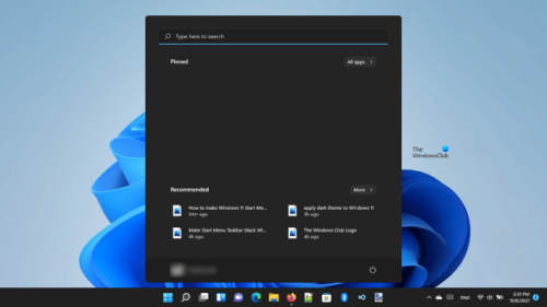 Make Windows 11 Start Menu, Taskbar black without using Dark theme