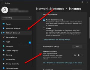 How to set Metered Connections in Windows 11