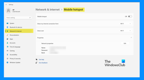 Network & Internet Settings in Windows 11