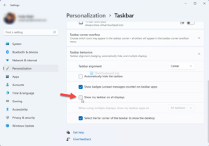 How to move Start Menu to second monitor on Windows 11