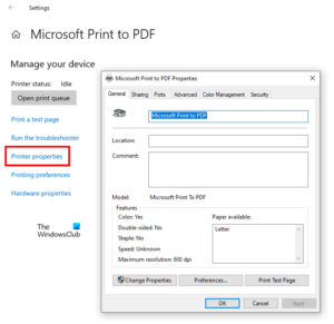 How to change Printer default settings in Windows 11