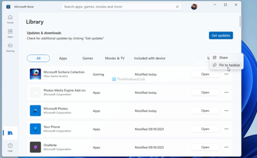 How to Pin any App or Game to Taskbar using Microsoft Store