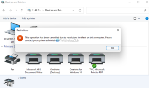 Printer showing as Unspecified device on Windows computer