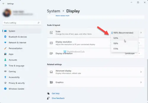 Set different Display Scaling level for Multiple Monitors in Windows 11 Set different Display Scaling level for Multiple Monitors in Windows 11