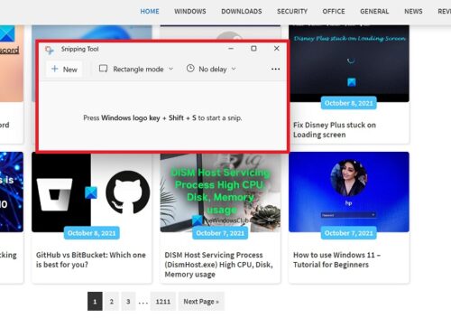 How to take a screenshot in Windows 11/10 PC
