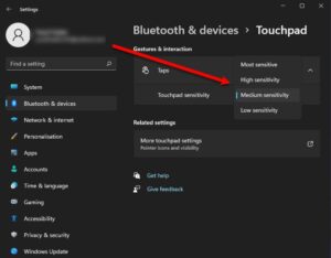 How to change Touchpad Sensitivity in Windows 11