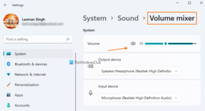How to change Sound Volume in Windows 11