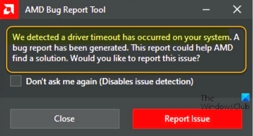 Fix AMD Driver Timeout Detection and Recovery errors on Windows 11