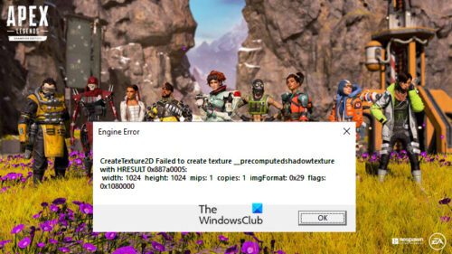 Apex Legends Engine Error 0x887a0006, 0x8887a0005, 0x8887a0007, etc.