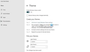 How to switch between Light and Dark Mode automatically on Windows 11