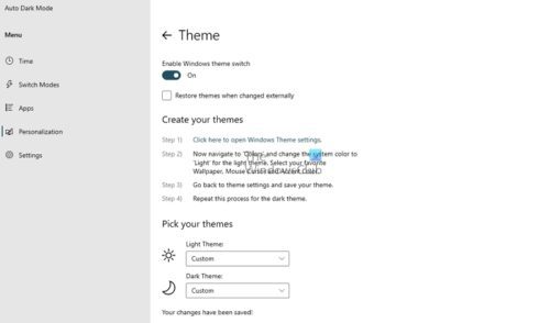 How to switch between Light and Dark Mode automatically on Windows 11