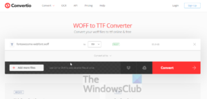 How to convert WOFF font format to TTF on Windows 11