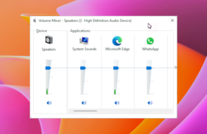 How to open Sound and Volume Mixer in Windows 11