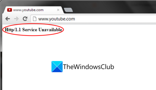 Fix Http/1.1 Service Unavailable error in Firefox