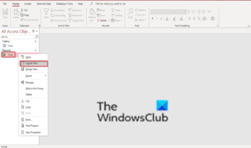 How to add Totals in Reports in Access