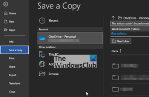 Office doesn’t recognize the command it was given
