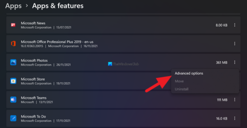 How to Repair or Reset the Photos app on Windows 11