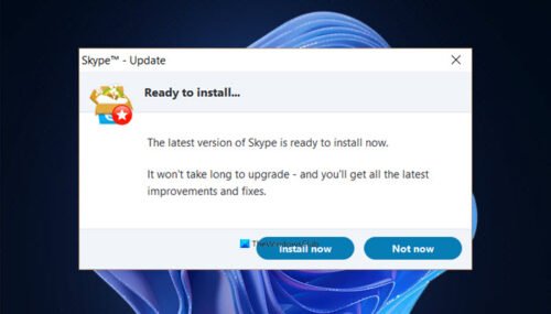 Skype installs every time I open it in Windows 11/10