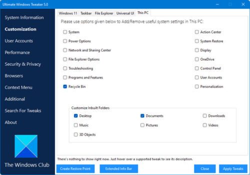 Image Gallery for Ultimate Windows Tweaker 5 for Windows 11